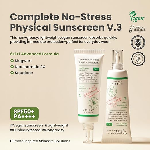 AXIS-Y Complete No-Stress Physical Sunscreen V.3 50ml – Kuwa ...